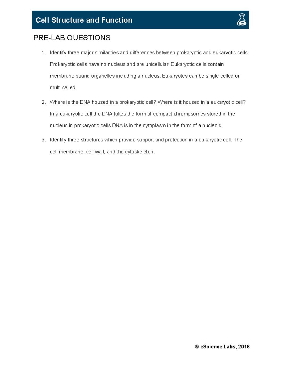 Cell Structure and Function Lab - BIOL 101 - Studocu