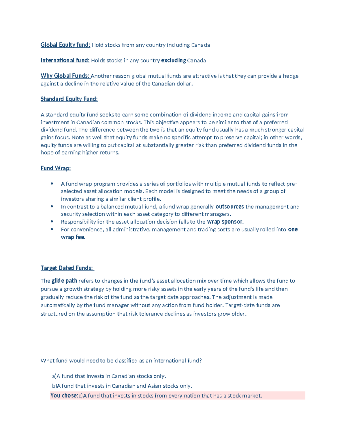 Chapter 12 IFIC - Global Equity fund: Hold stocks from any country ...