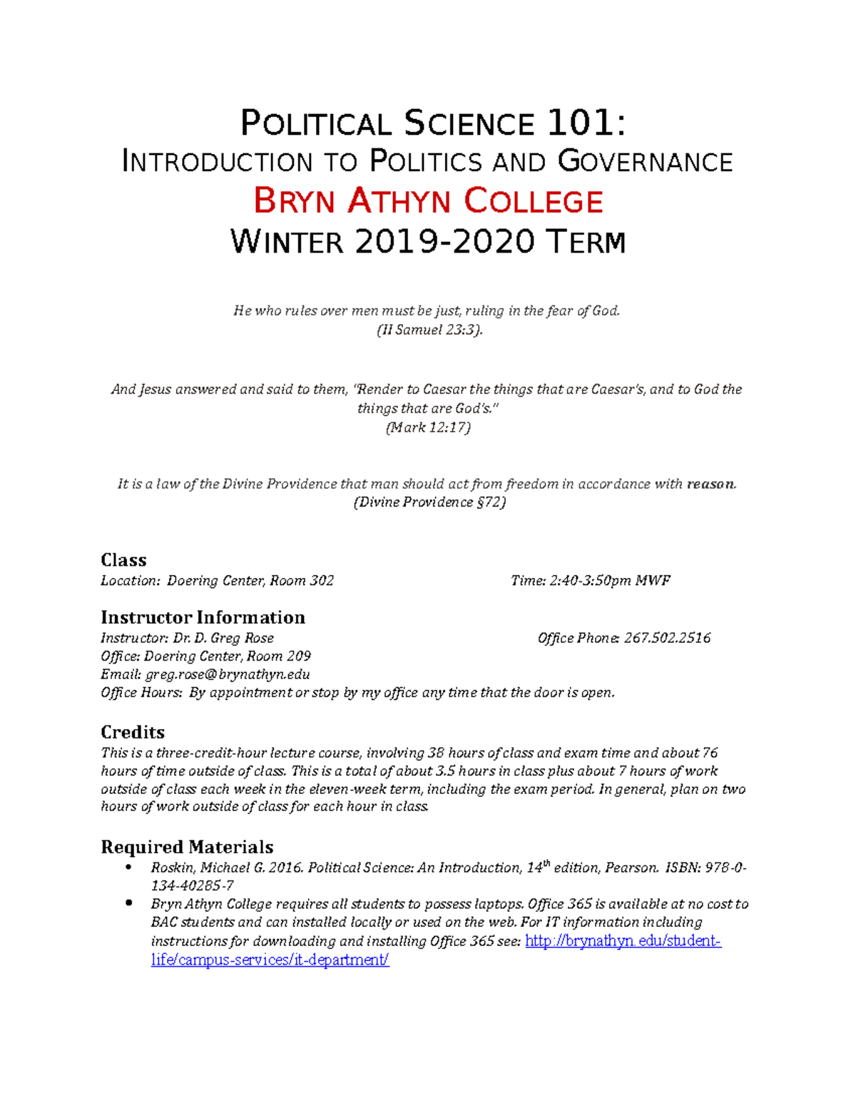 PSci101 DGR Winter 2019-20 Block 7 - POLITICAL SCIENCE 101 ...