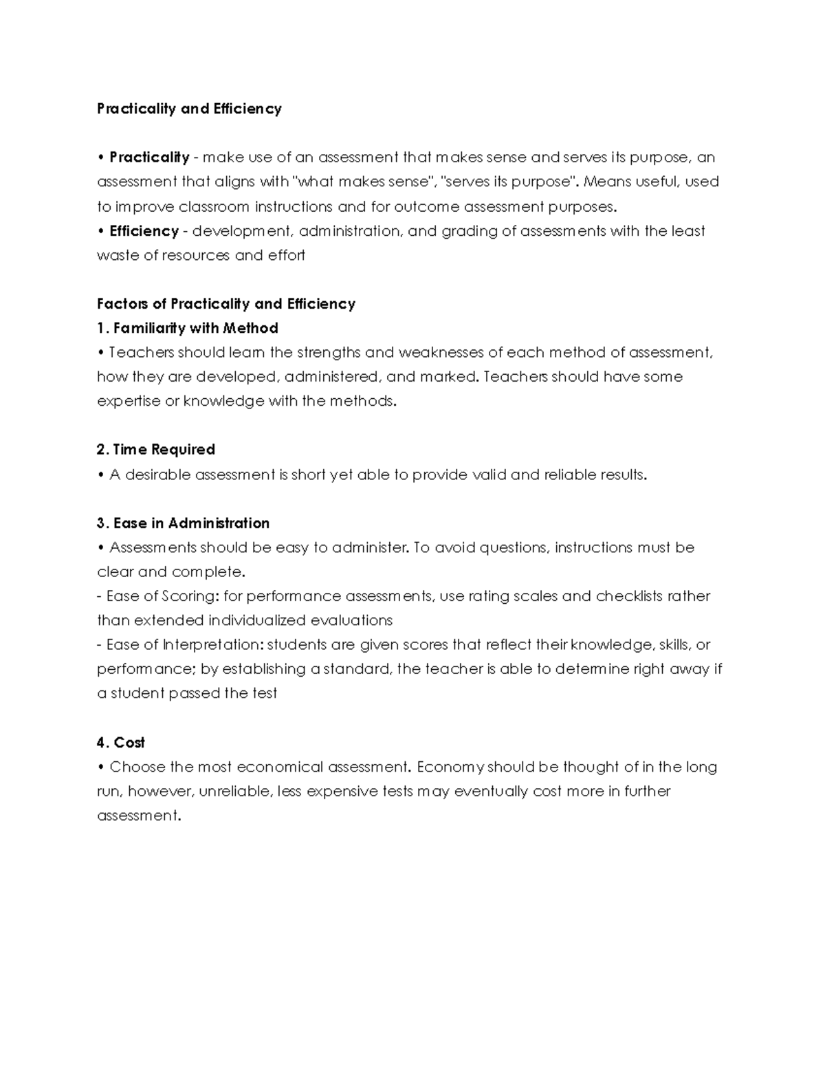 Module 8 Practicality and Efficiency - Practicality and Efficiency ...