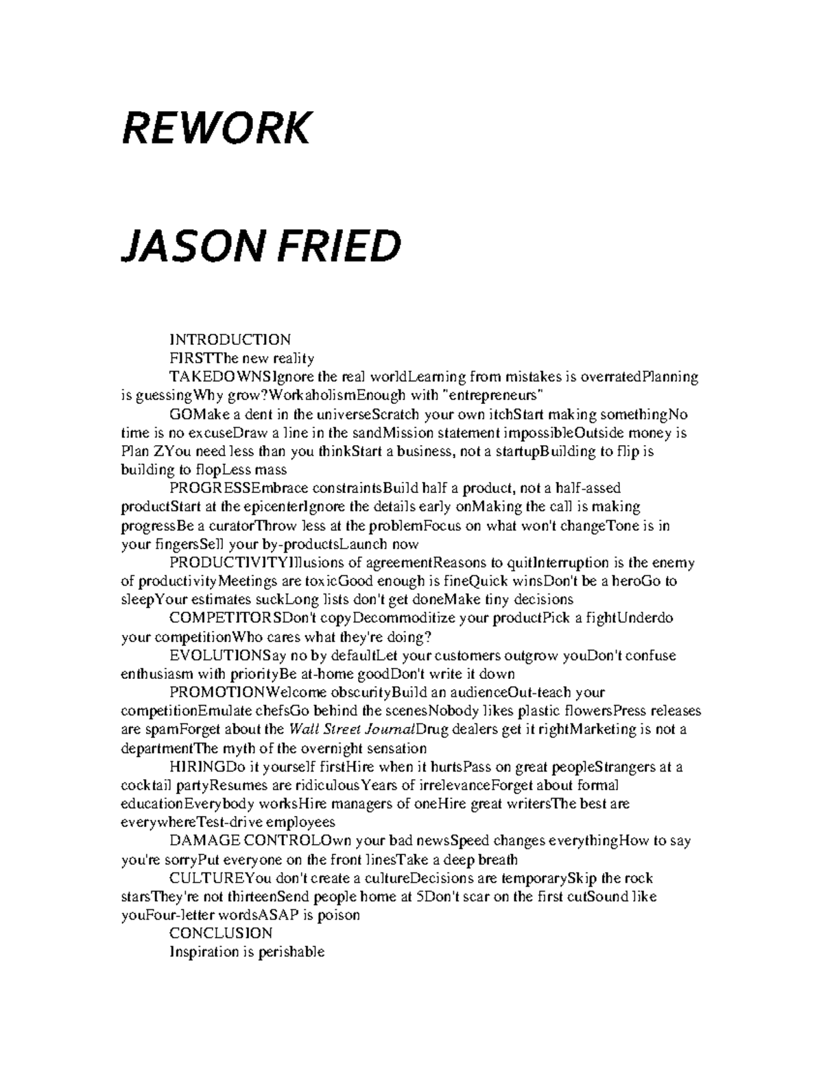 Rework by Jason Fried, David Heinemeier Hansson (z-lib.org) - REWORK ...