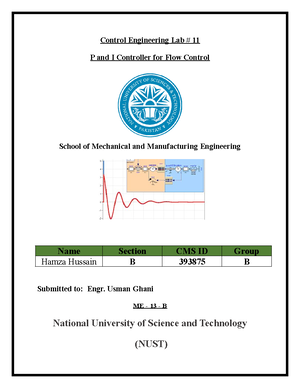 Lab 4 - Lab 4: Implementation of Block Diagram Reduction of a control system using MATLAB. - Studocu