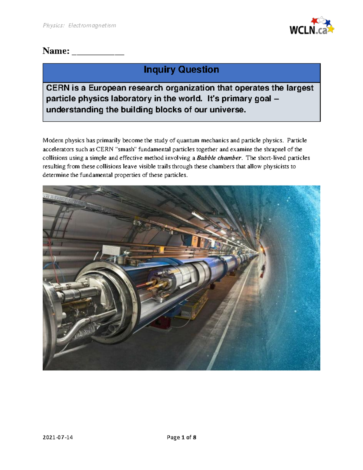 Cern is a european research organization that operates the largest ...