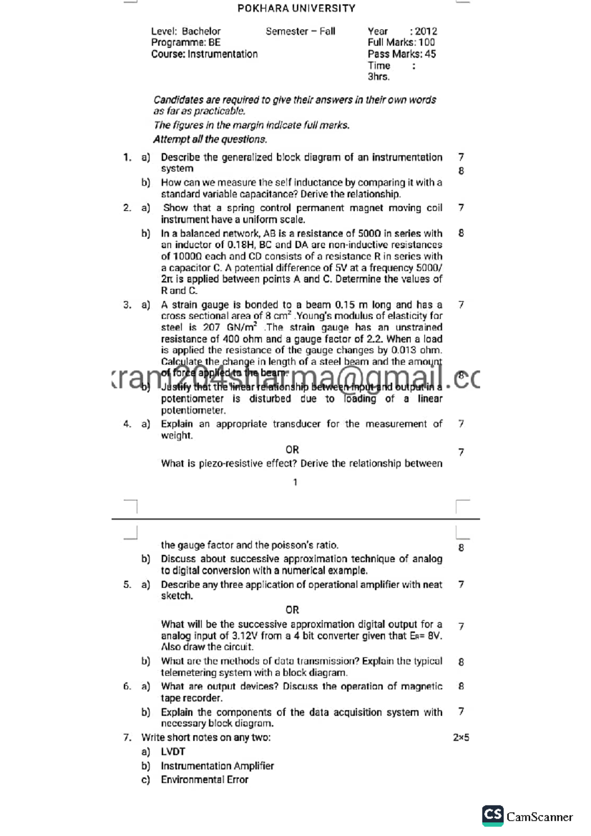 Instrumentation - Bachelors in Science Computer Science - Studocu