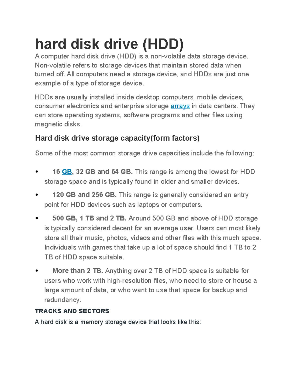 Hard Disk Drivedocx Unit 4 Hard Disk Drive Hdd A Computer Hard