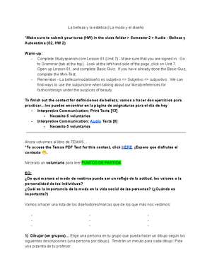 Actividads típicas en la universidad - SPAN1001 - Studocu