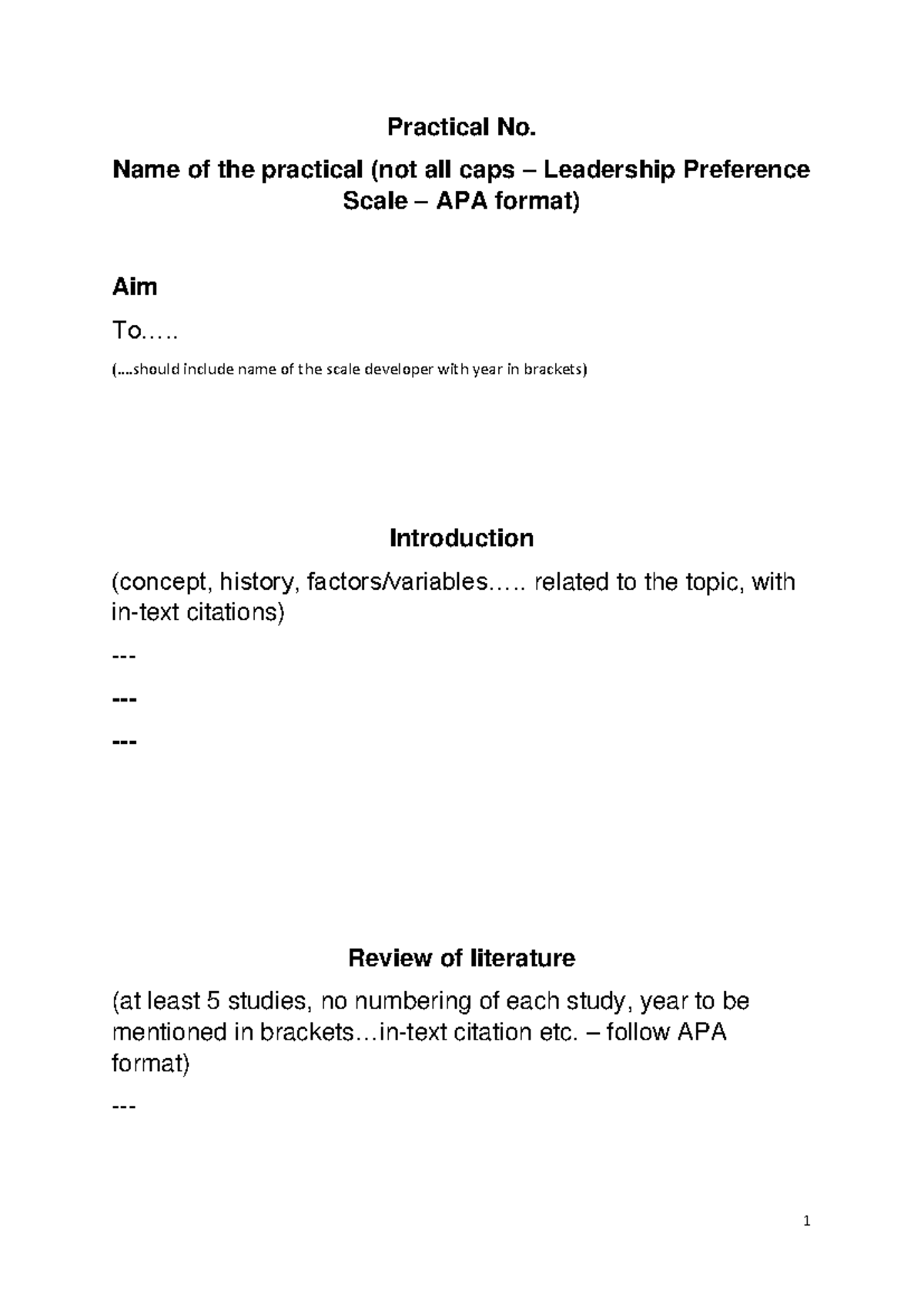 Sample format - Practical - Practical No. Name of the practical (not ...