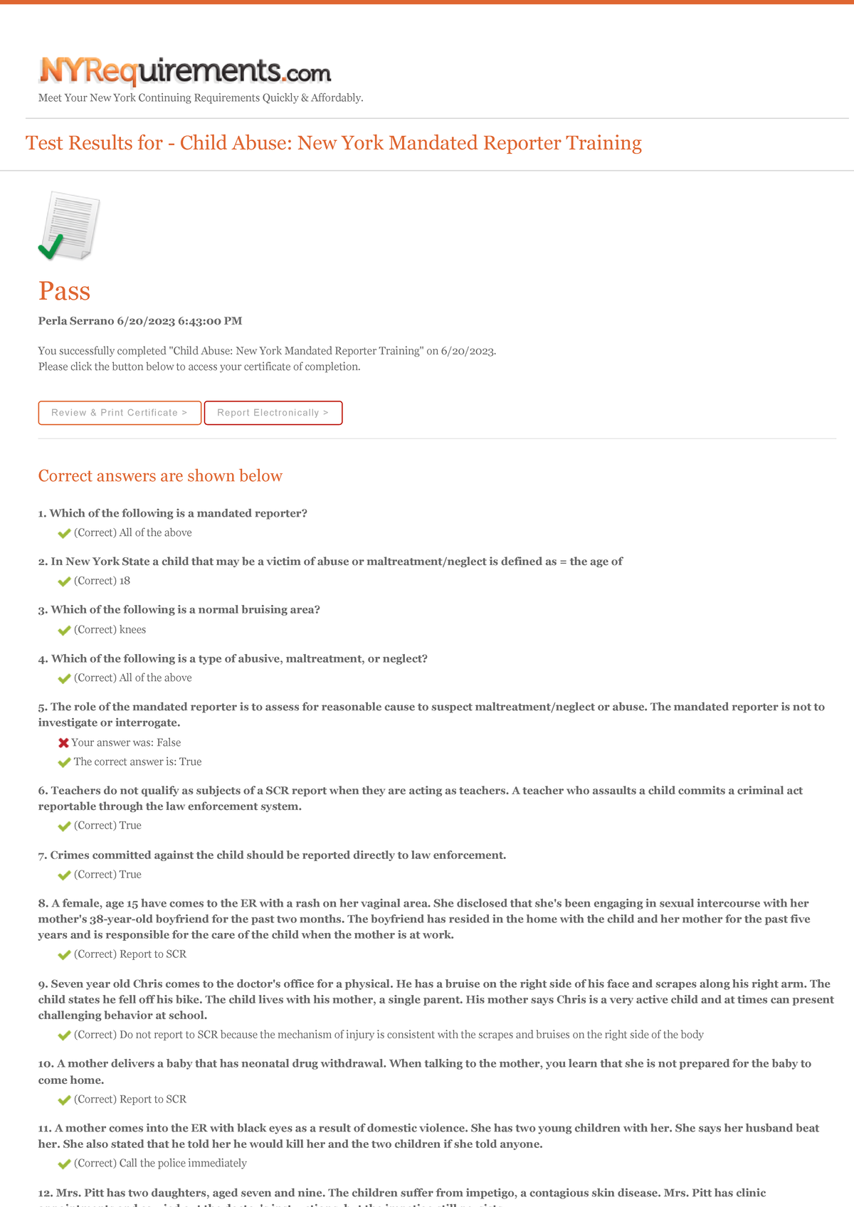 NYRequirements.com - Child abuse Test Results - Meet Your New York ...
