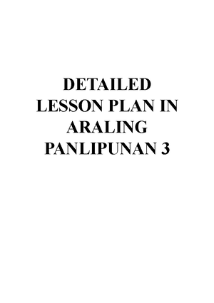 AP6 SEMI DLP - lesson plan - Semi Detailed Lesson Plan Araling Panlipunan 6 I. Mga layunin ...
