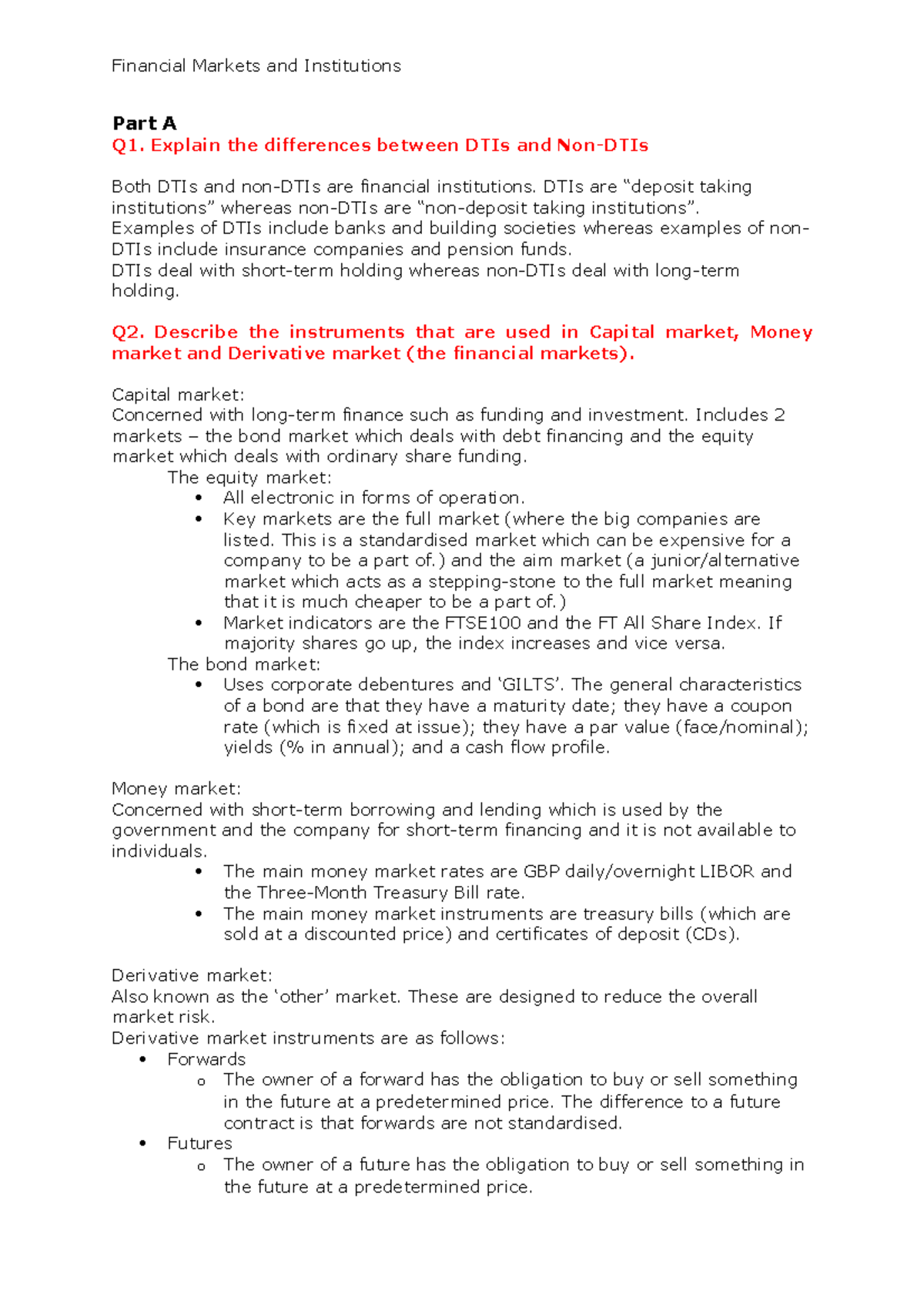Tutorial 7 - Part A Q1. Explain the differences between DTIs and Non ...