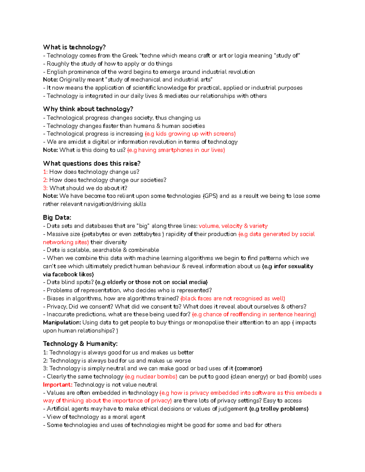 Week 1 Introduction - Lecture notes 1 - What is technology? Technology ...