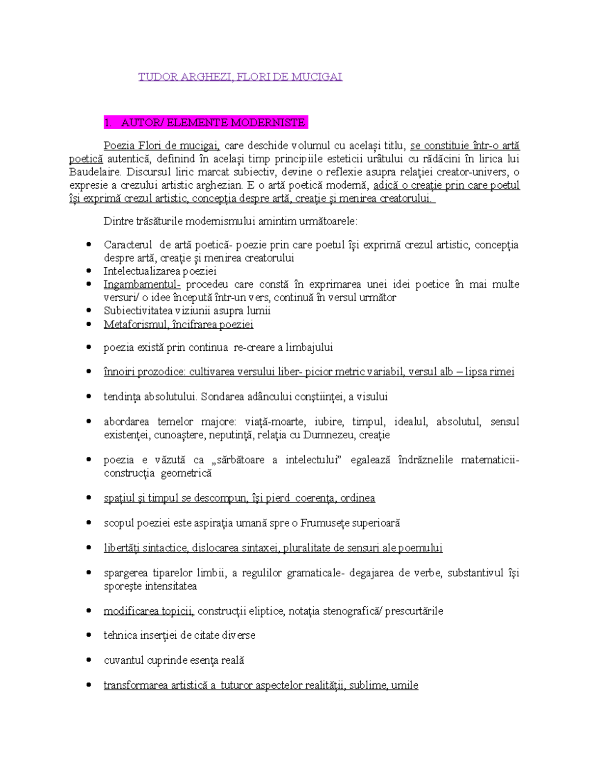 Tudor Arghezi Flori de mucigai - TUDOR ARGHEZI, FLORI DE MUCIGAI 1 ...