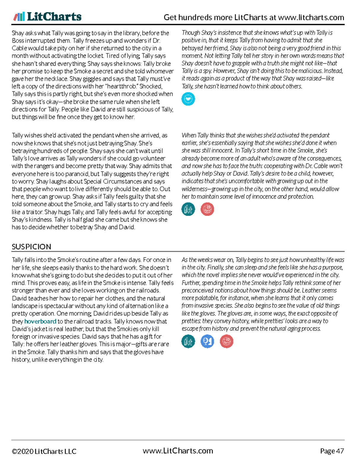 Uglies-Lit Chart 47 - The document concludes with a final set of 10 ...