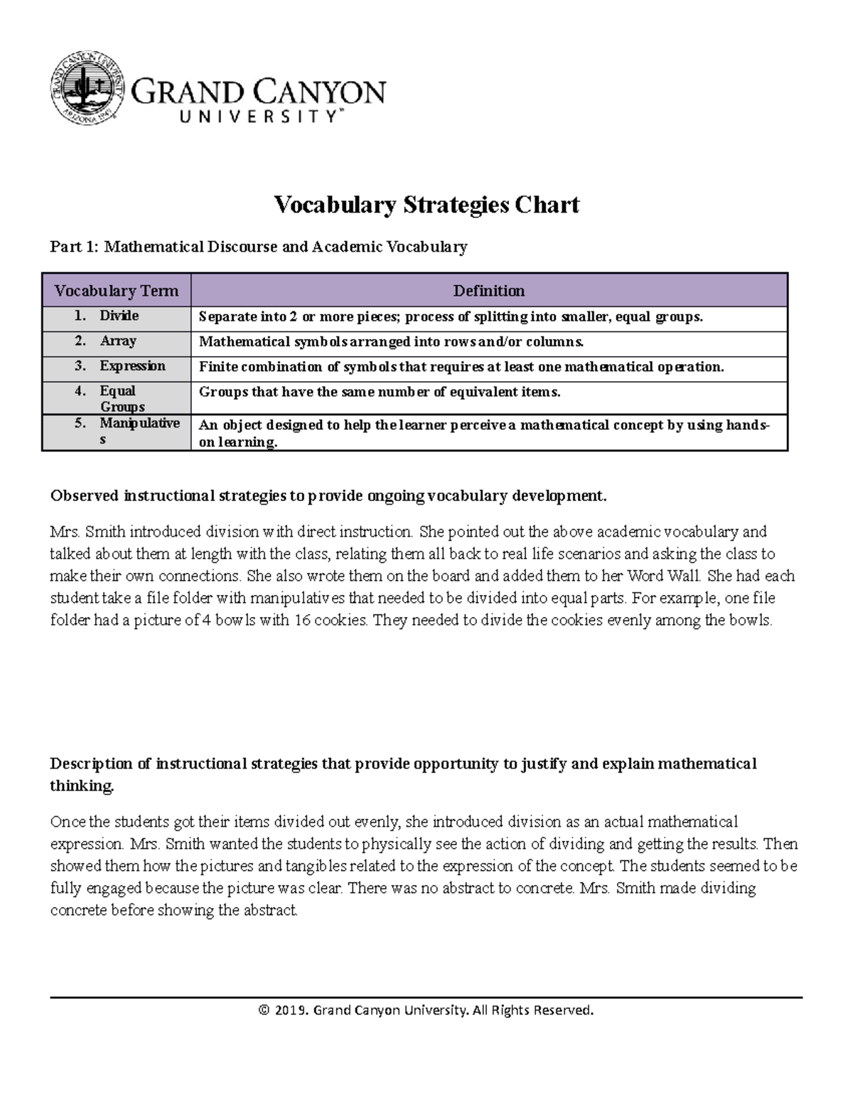 ELM 470 T4 Vocabulary Strategies Chart - Vocabulary Strategies Chart ...