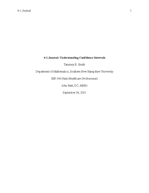 3-1 Short Paper Interpreting a Scatterplot and Correlation IHP-340 ...