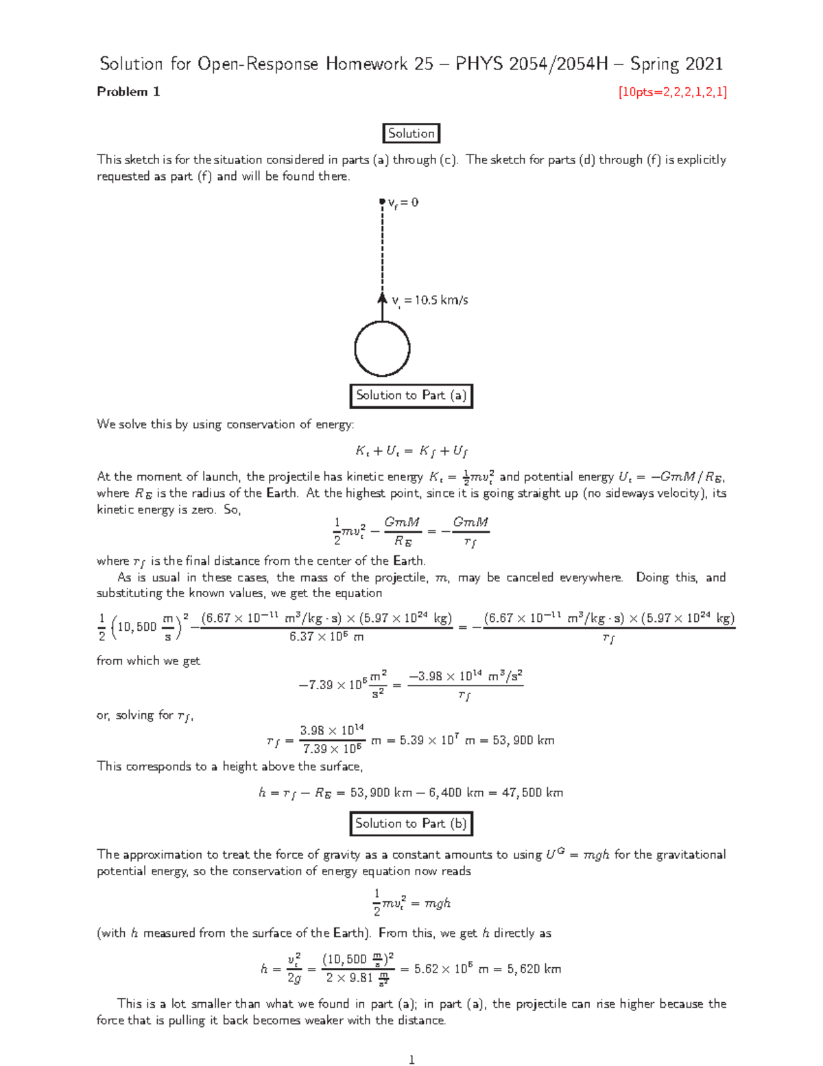 Orhw25-sln - H I - Solution for Open-Response Homework 25 – PHYS 2054/2054H – Spring 2021 ...