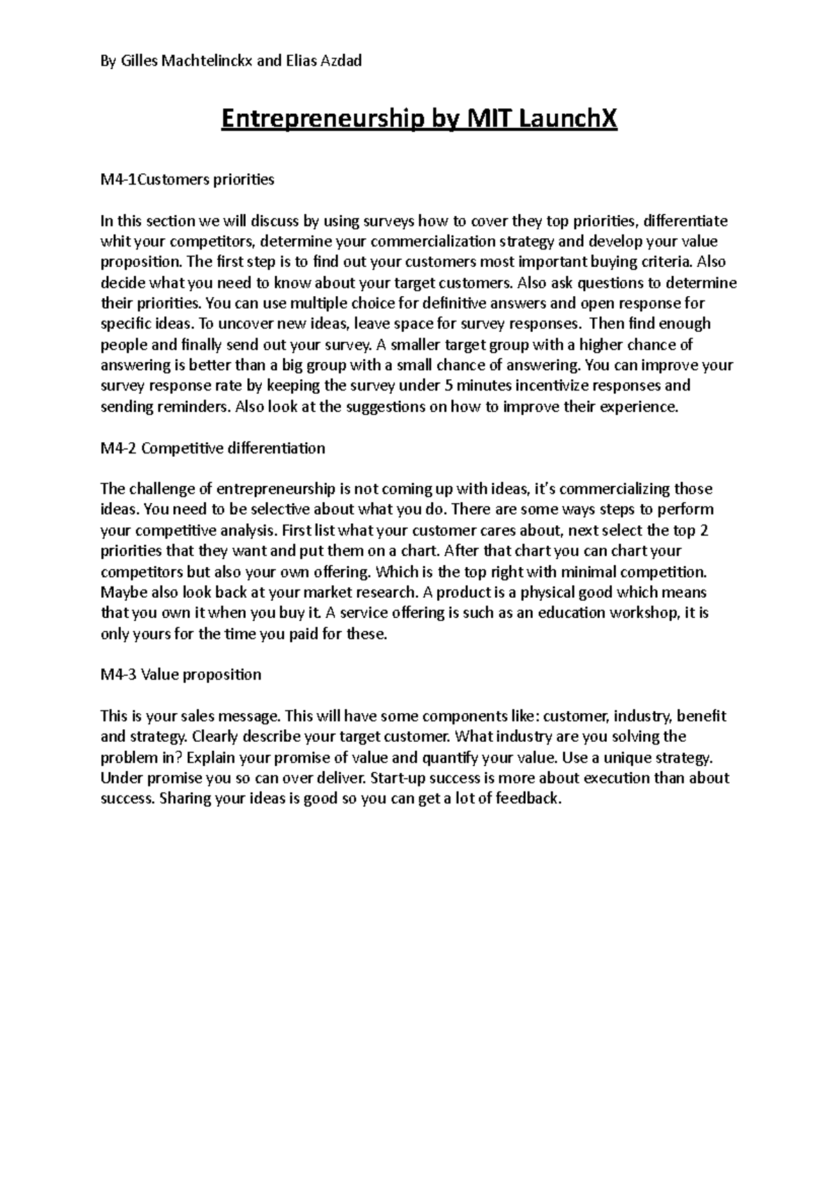 Entreneurship by MIT Launch X - By Gilles Machtelinckx and Elias Azdad ...