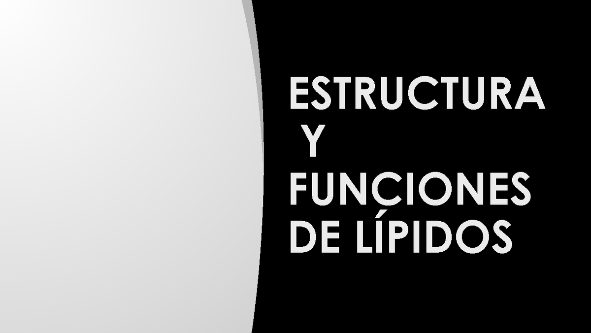 05 Bioquímica Básica - Lípidos - ESTRUCTURA Y FUNCIONES DE LÍPIDOS DEFINICIÓN ####### Los ...