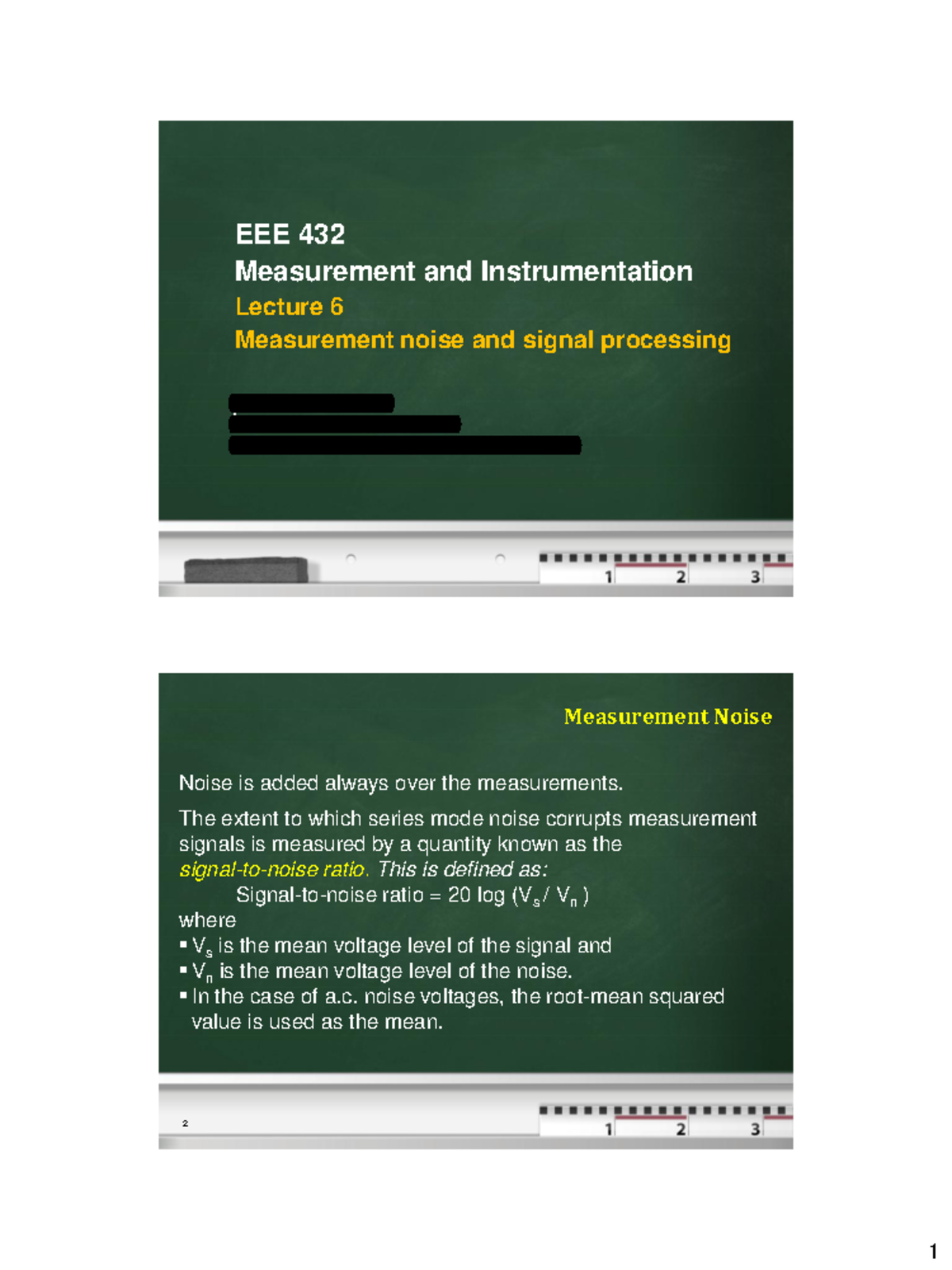 EEE432-Lecture 6 - instrumentation 1 - EEE 432 Measurement and ...