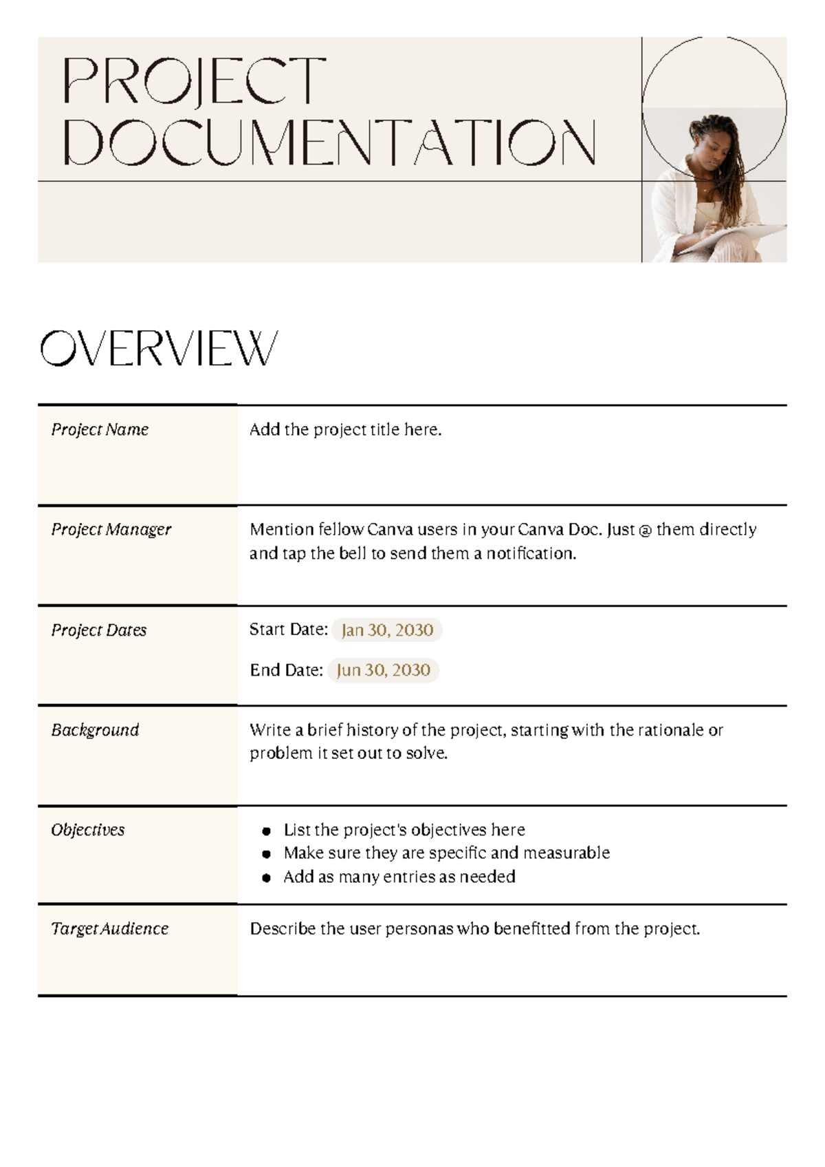 Project Documentation Doc - Overview Project Documentation Project Name Add the project title ...