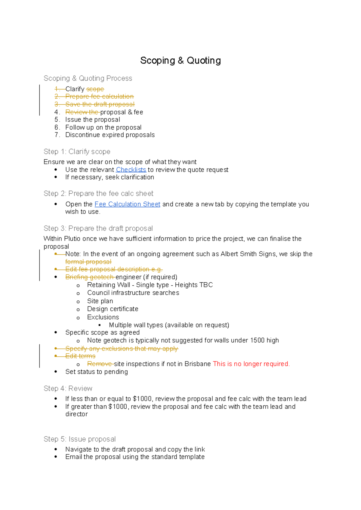 Quoting - notes - Scoping & Quoting Scoping & Quoting Process 1 ...