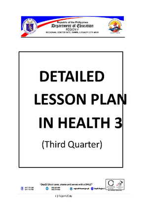 MELCs Personal development - 1 Grade Level: Grade 11/ Subject: Personal ...