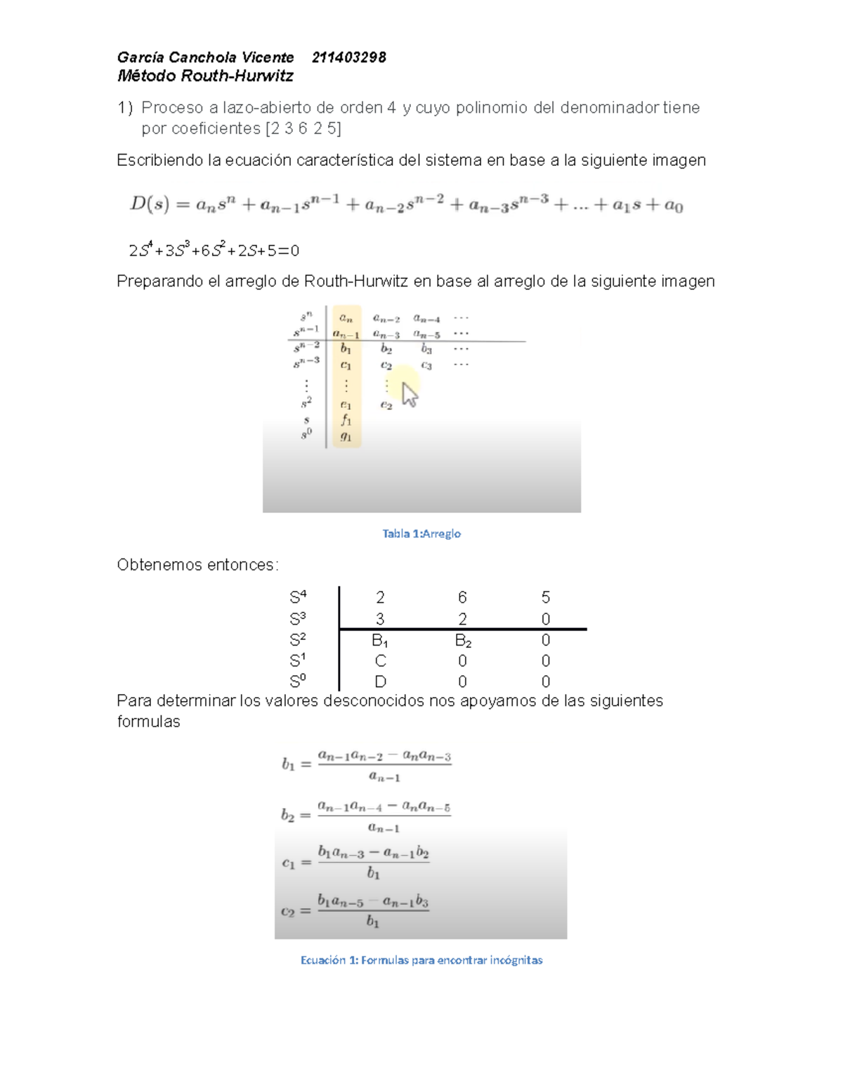 Metodo Routh-Hurwitz ejercicios resueltos - Método Routh-Hurwitz ...