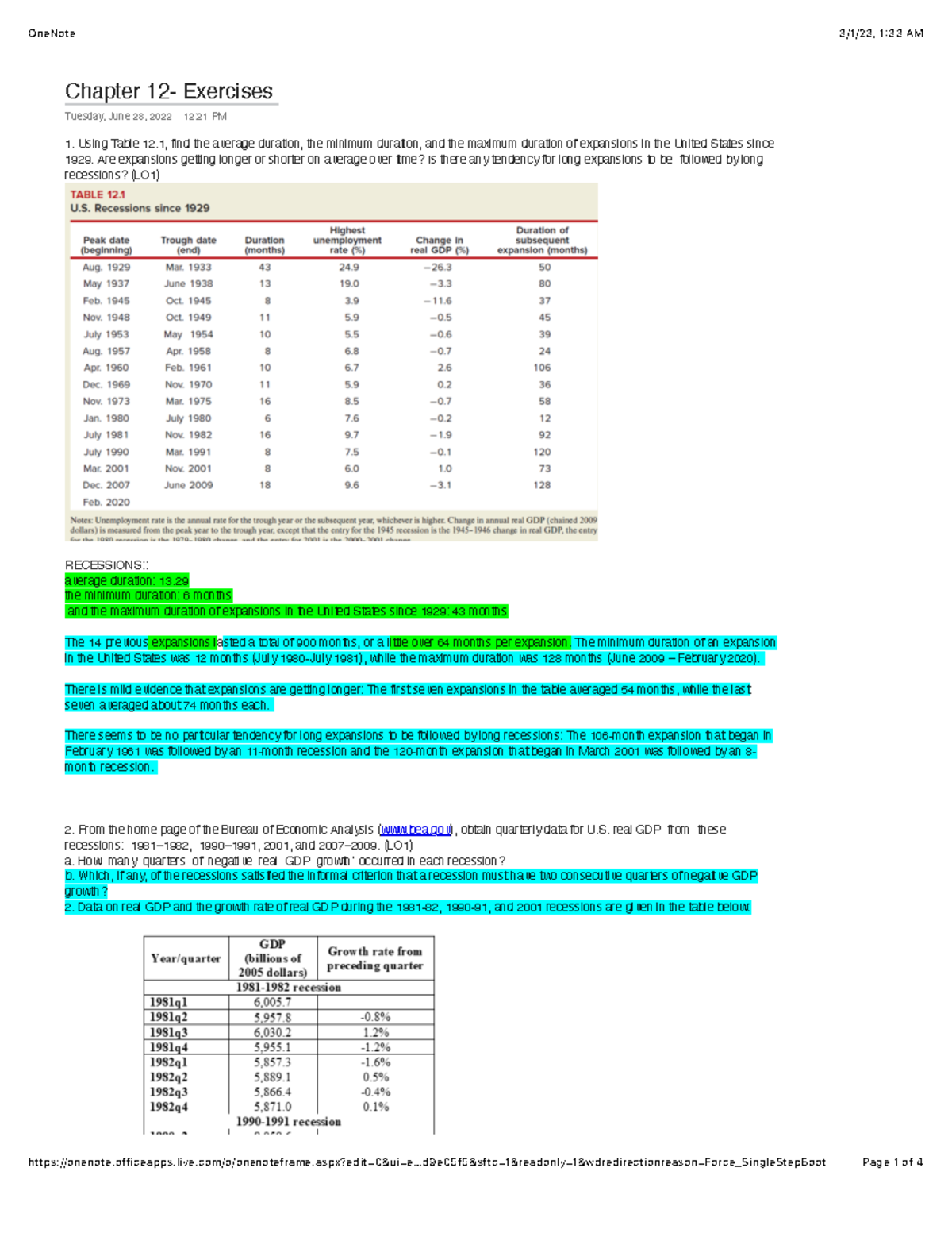 Chapter 12 Exercises - Chapter 12- Exercises Tuesday, June 28, 2022 12: ...
