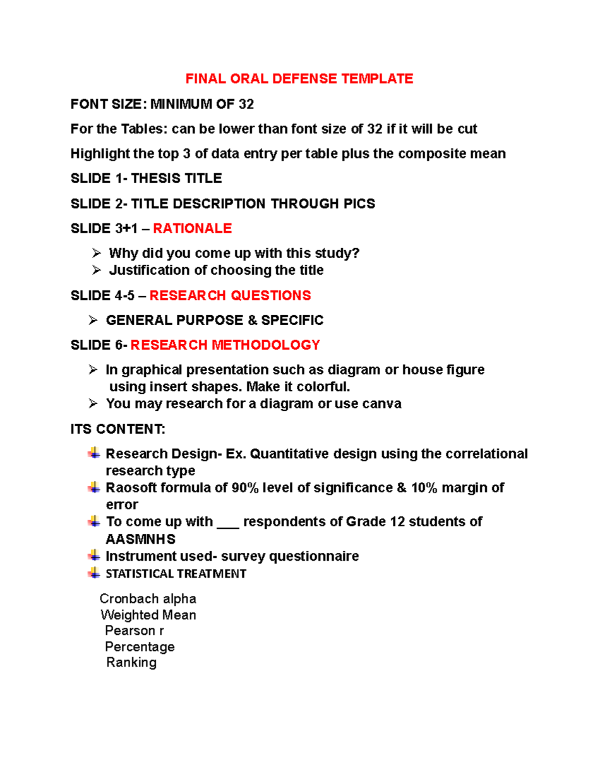 Oral Defense Template - FINAL ORAL DEFENSE TEMPLATE FONT SIZE: MINIMUM ...