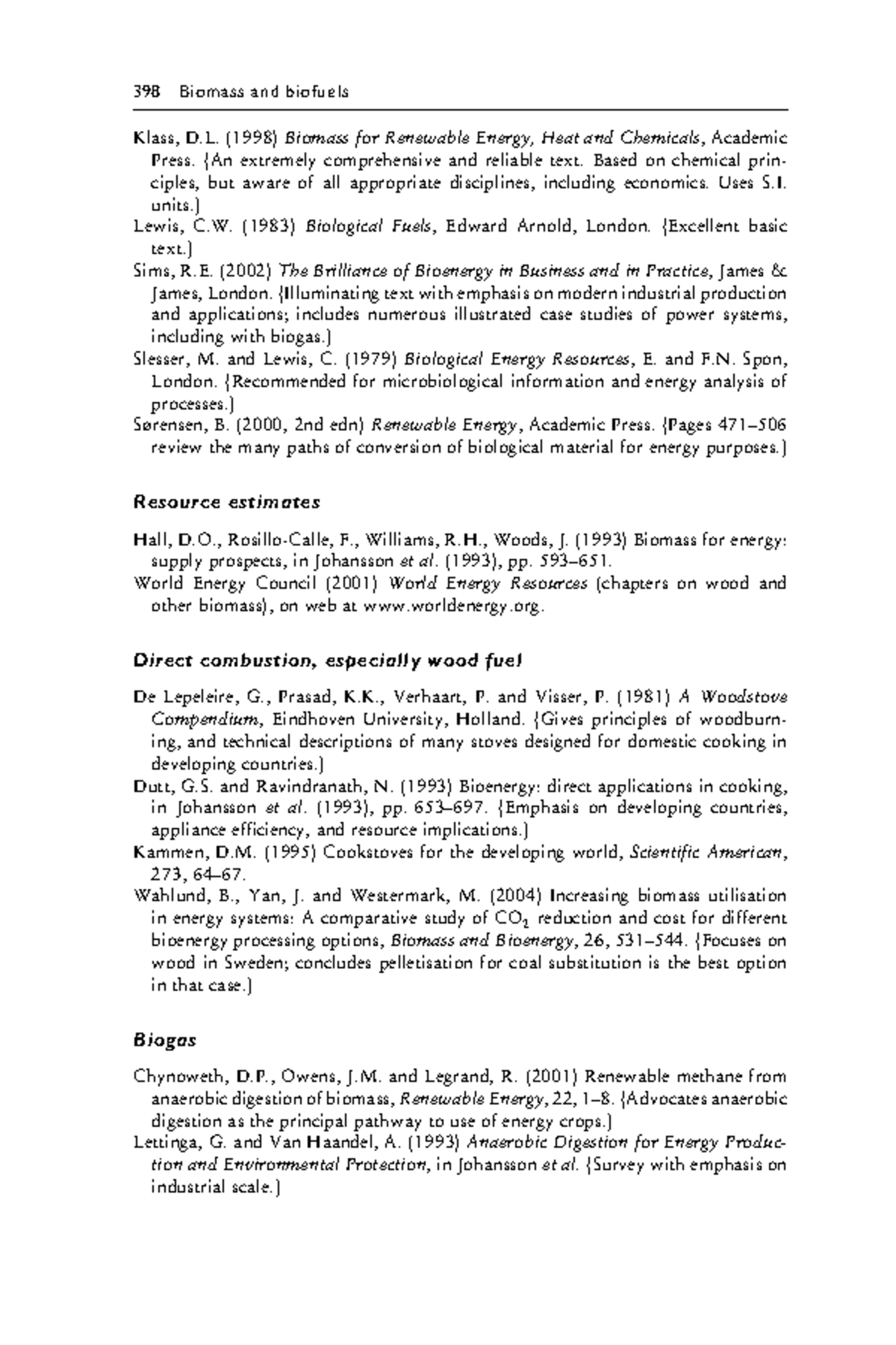 12RENEWABEL ENERGY EXAMPLE BOOK - 398 Biomass and biofuels Klass, D ...