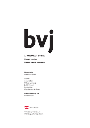 596108 BVJ 1KGT AWB thema 2 - BASISSTOF ####### 1 Organen van mensen 80 ...