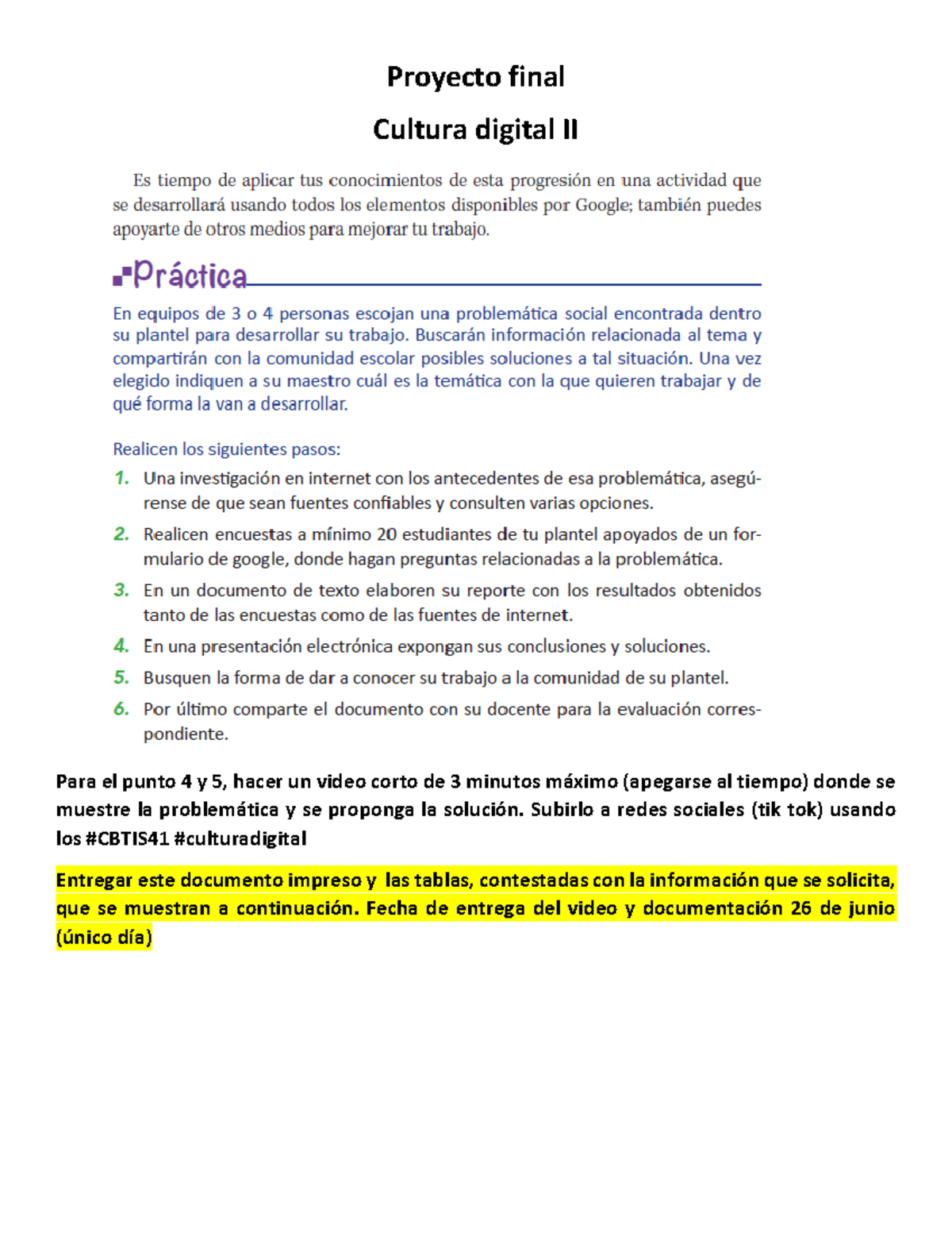 Proyecto final cultura digital - Proyecto final Cultura digital II Para ...
