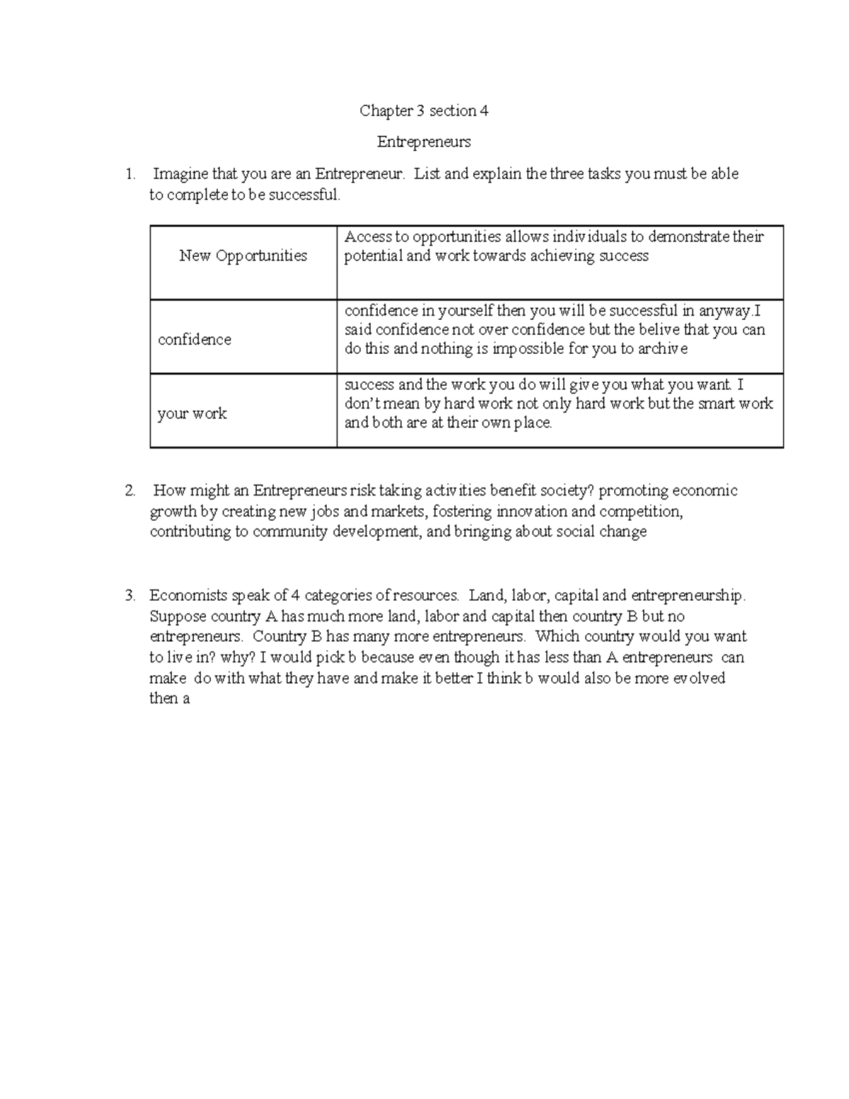 G.O. Chapter 3 4-1 - for class - Chapter 3 section 4 Entrepreneurs ...