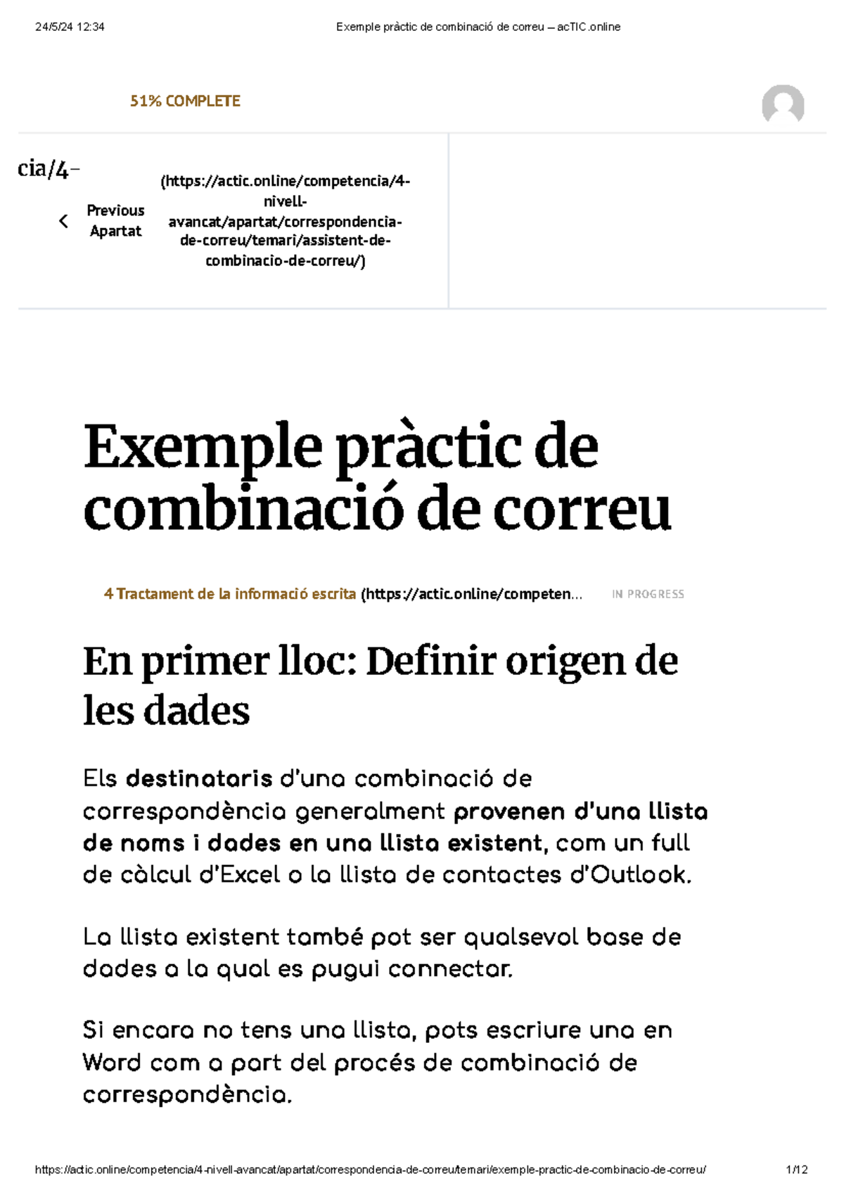 Exemple pràctic de combinació de correu – ac TIC - Exemple pràctic de combinació de correu 4 ...