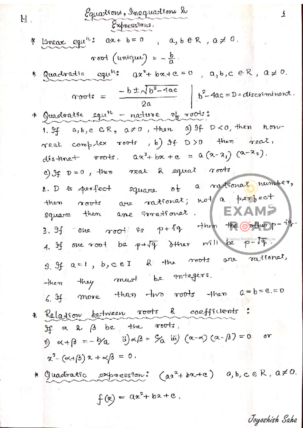 M Theory OF Equations - Mathematics-I - Studocu