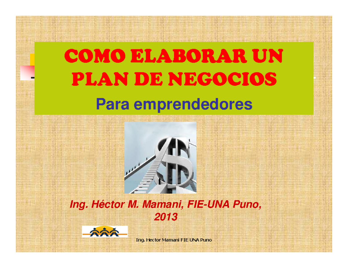 Exp Plan Negocios - - Studocu