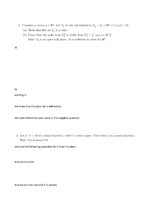 Exercise sheet 2 - Konveks - Convex analysis - exercise sheet 2 1. So ...
