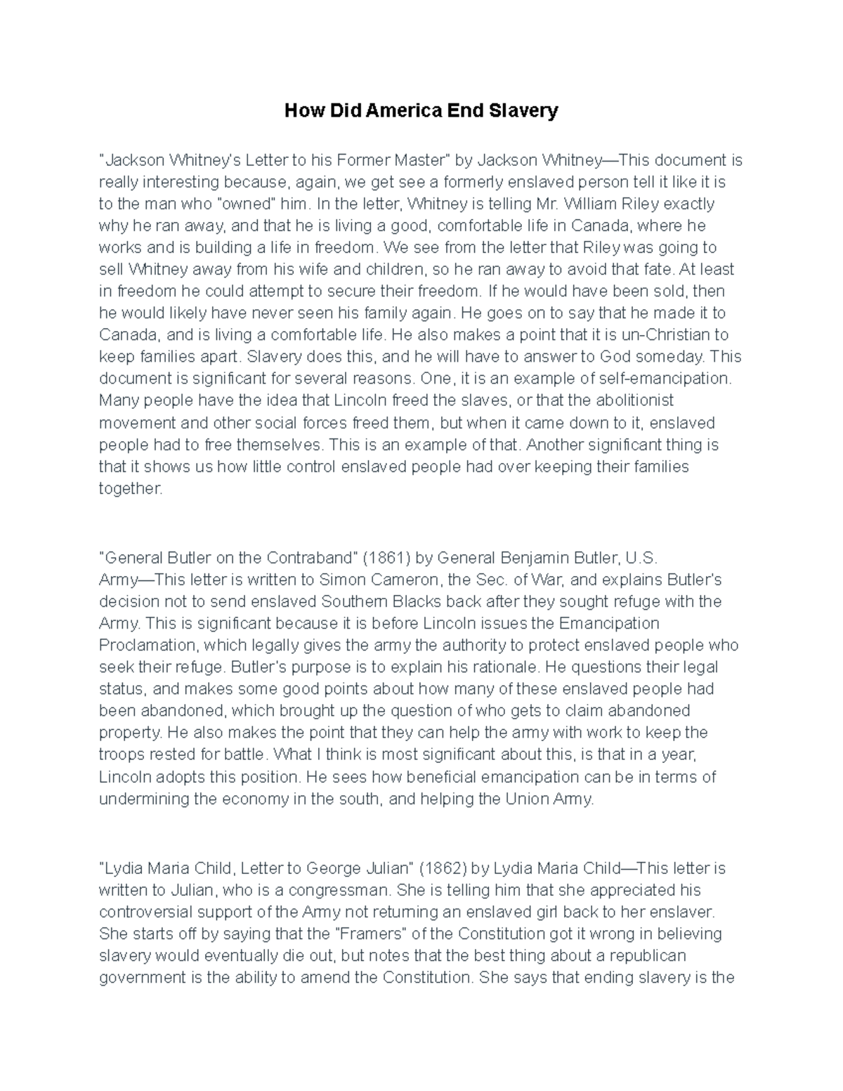 How Did America End Slavery - How Did America End Slavery