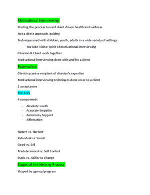 Intro to Human Services Chapter 1 Notes - Intro to Human Services ...