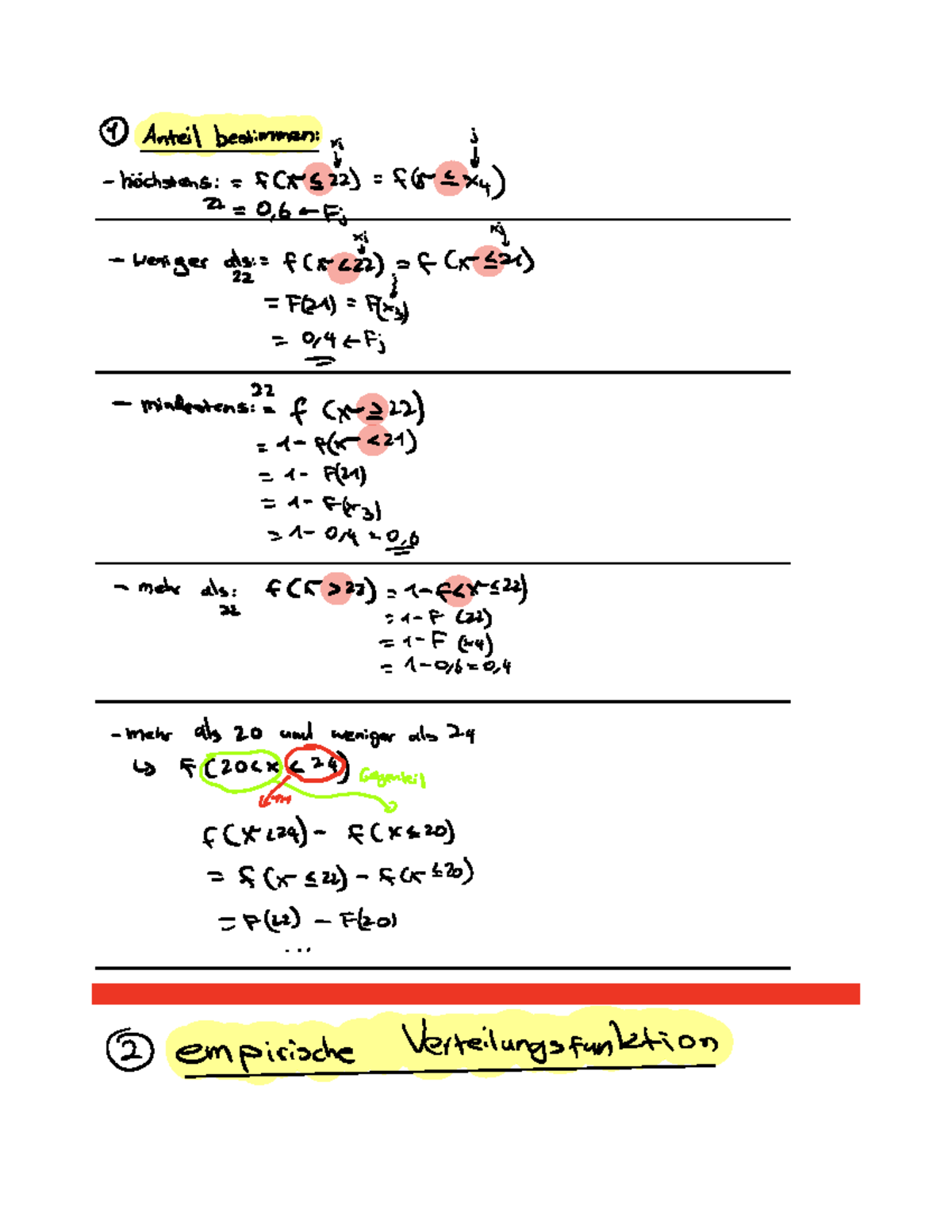 Formelblatt - Anteil bestimmen höchstens FIXE 2 f 4 22 0,6 Fj weniger a ...