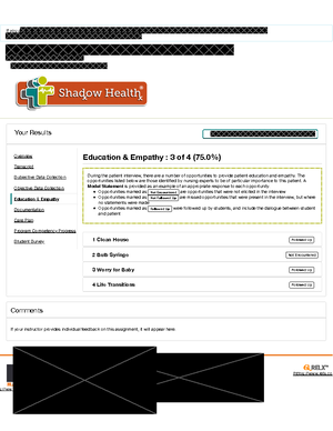 Shadow Health Eden Wu - 11/8/23, 11:38 AM | Shadow Health® │ Digital ...