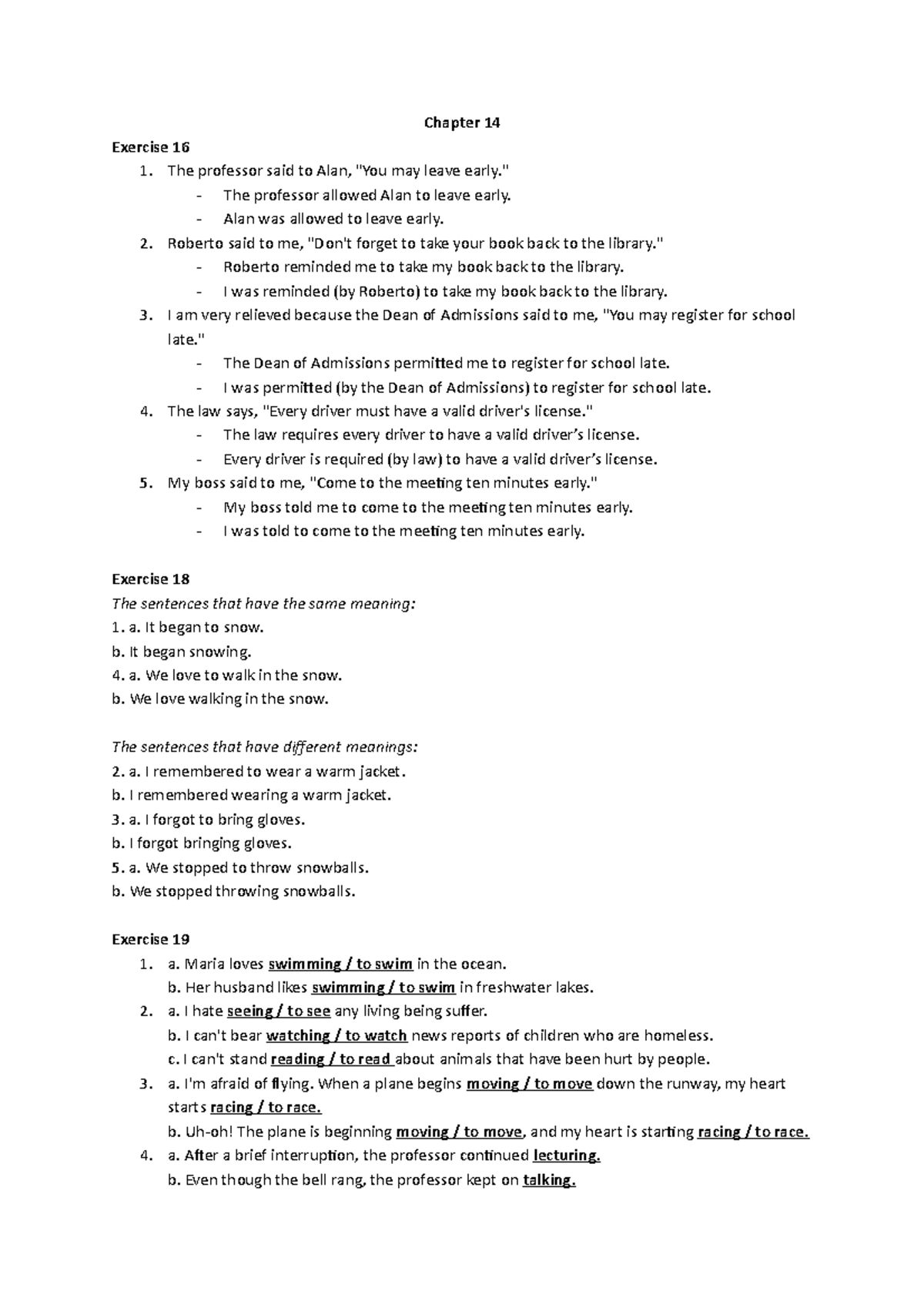 Grammar Chapter 14 Exercise 16 25 Chapter 14 Exercise 16 The