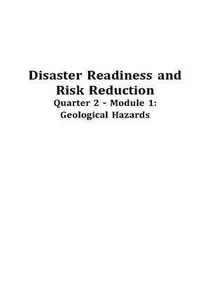 DRRR Module 5 - Disaster Readiness and Risk Reduction Quarter 2 ...