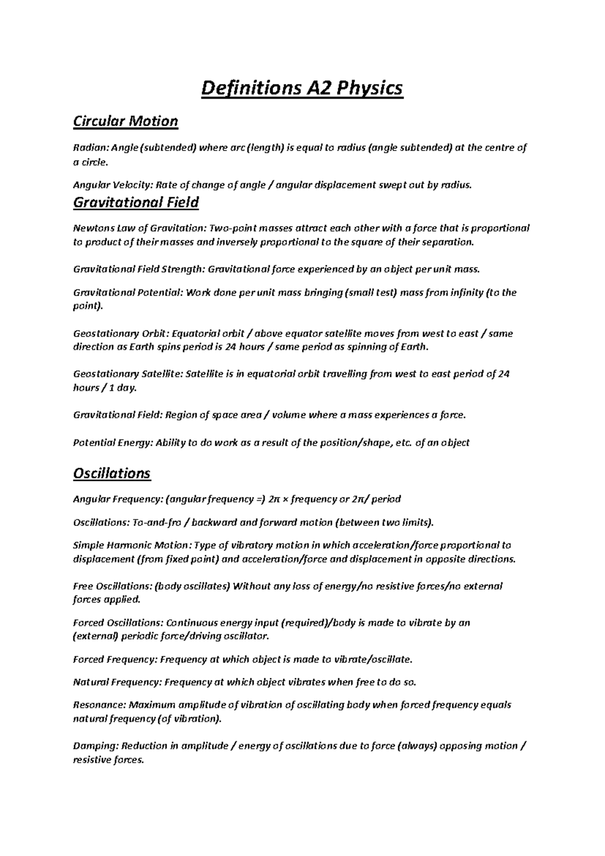 Definitions - I DID NOT MAKE THESE. CREDIT TO THE RESPECTIVE CREATOR ...