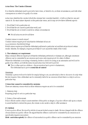 Criminal Law Key Cases - Key case notes, case facts issues and ...
