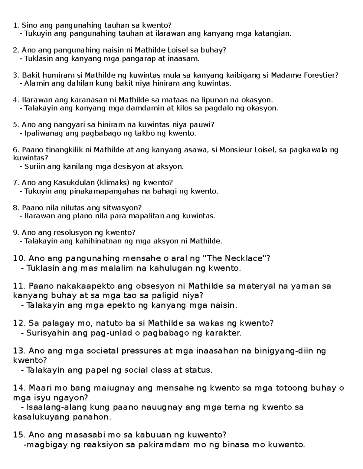 F10 ang kuwintas - Description - 1. Sino ang pangunahing tauhan sa ...