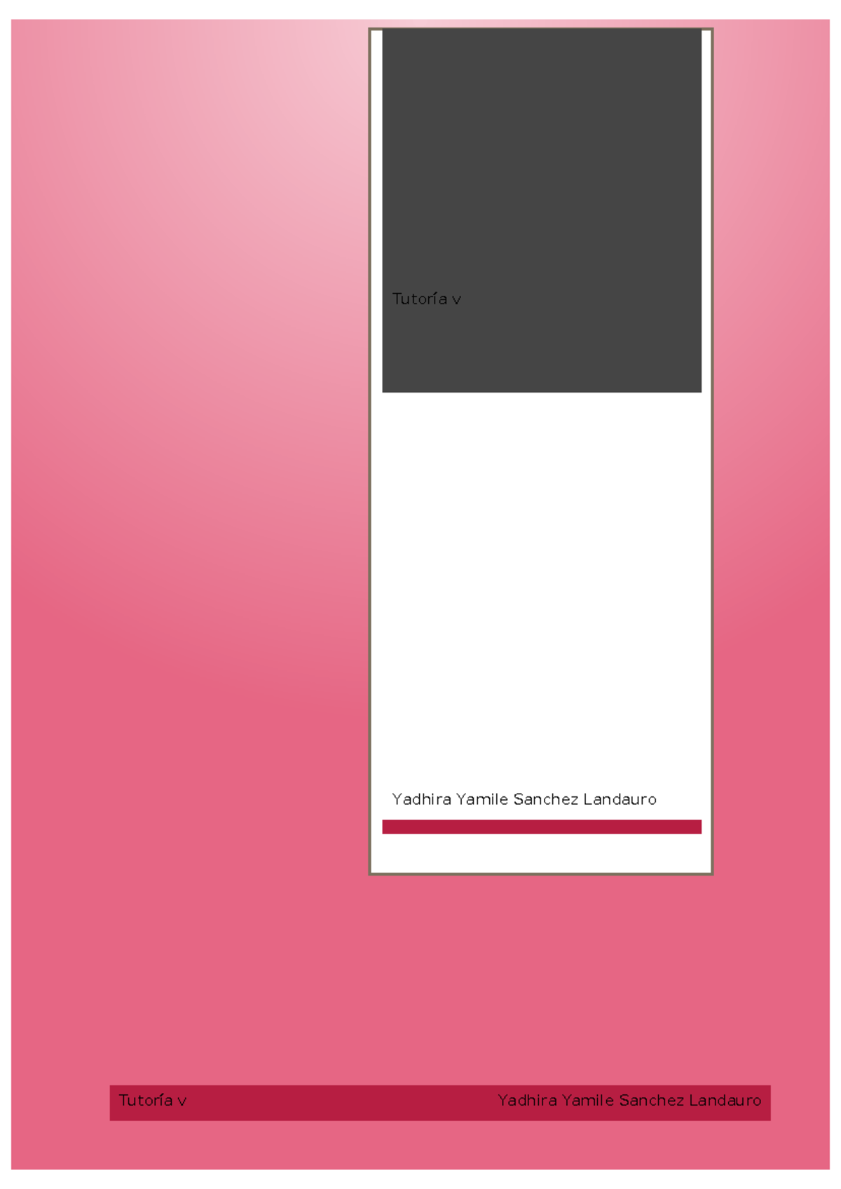 Informe Tutoria V 2024-I - Tutoría v Yadhira Yamile Sanchez Landauro Tabla de contenido Tabla de ...