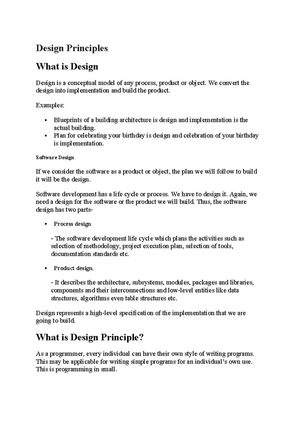 Design Principles And Patternssolid Principles Design Principles What Is Design Design Is 