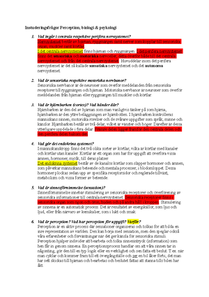 Instuderingsfrågor Utvecklingspsykologi 2 - Hur ser den strukturella ...