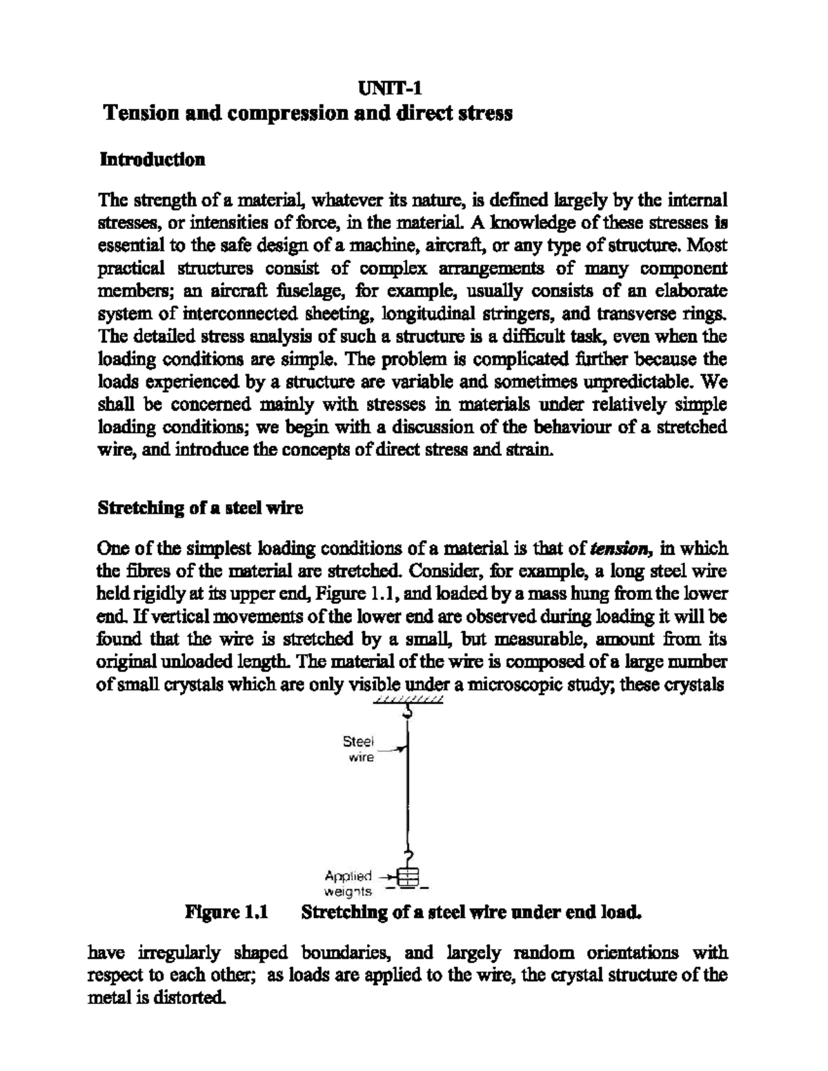 Tension and compression and direct stress - Mechanical engineering ...